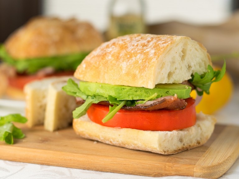 Marinated Tomato Gourmet BLT with Avocado and Arugula - Fox Valley Foodie