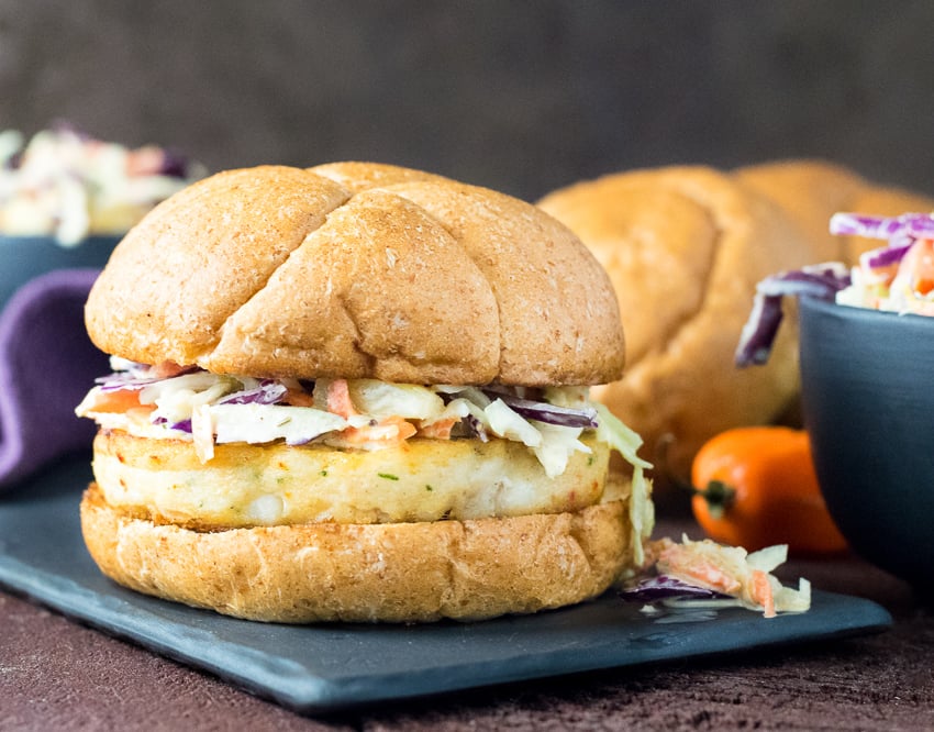 Caribbean Coleslaw with Trident Alaskan Pollock Burgers - Fox Valley Foodie