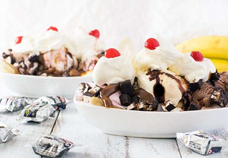 Ultimate Candy Bar Banana Split - Fox Valley Foodie